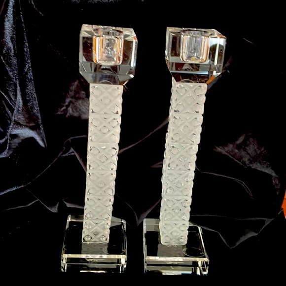 Oleg Cassini | Accents | Oleg Cassini Glass Candlesticks | Poshmark